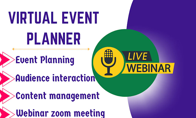 Moderate and assist your webinar online on zoom, virtual event planning ...