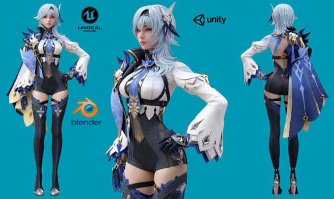 Create 3d game character custom metahuman character stylized 3d game ready model by Edward ...