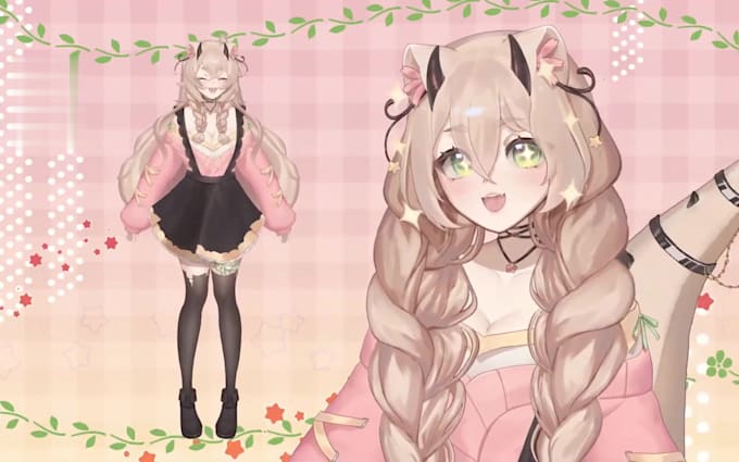 Draw and rig high quality live 2d vtuber model, live streaming avatar ...