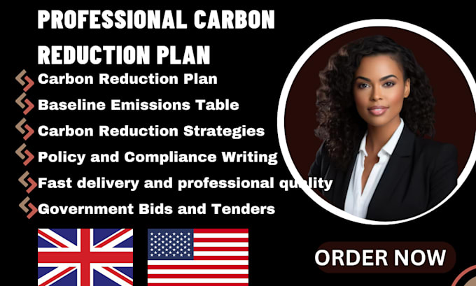 Create a professional carbon reduction plan carbon footprint or net ...