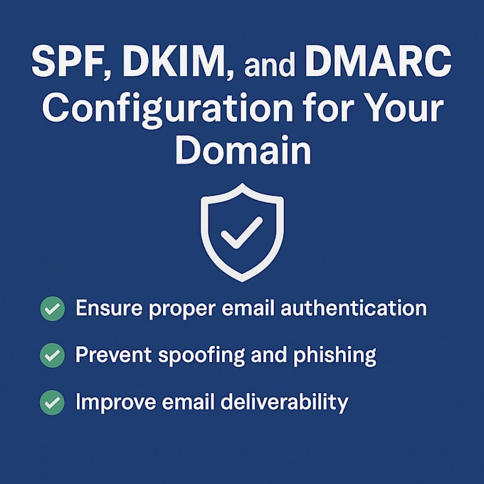 Configure spf, dkim, and dmarc for your domain to improve email security by Zingboss | Fiverr