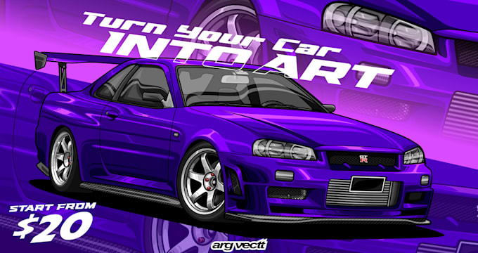 Create a custom car illustration to showcase your vehicle by Arg_co ...