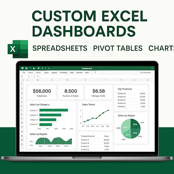 Create excel spreadsheet, dashboard, pivot table, formula by ...