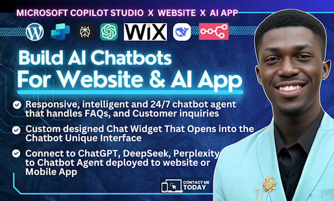 Boost your business with wordpress ai chatbot wix ai bot website chat widget by Dr_microsoft ...