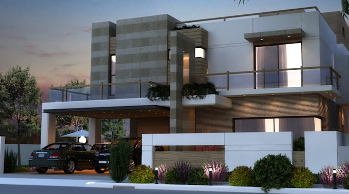Create stunning modern exterior design render for your dream home by ...