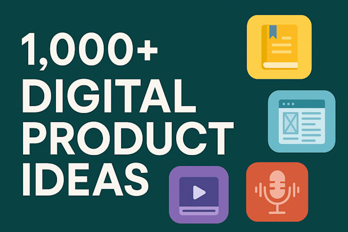 Give you 1,000 profitable digital product ideas for passive income by Duckykin | Fiverr