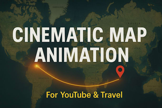 Make cinematic map animation, travel route animation by Sobanmadni786 | Fiverr