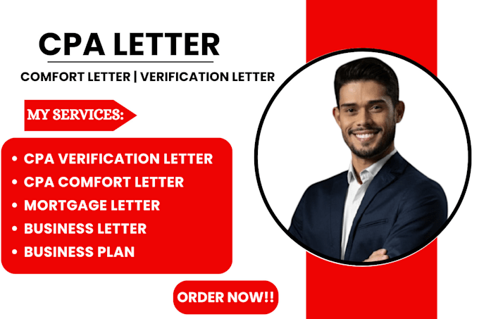 Write us cpa letter, cpa verification letter, cpa audit, cpa comfort ...