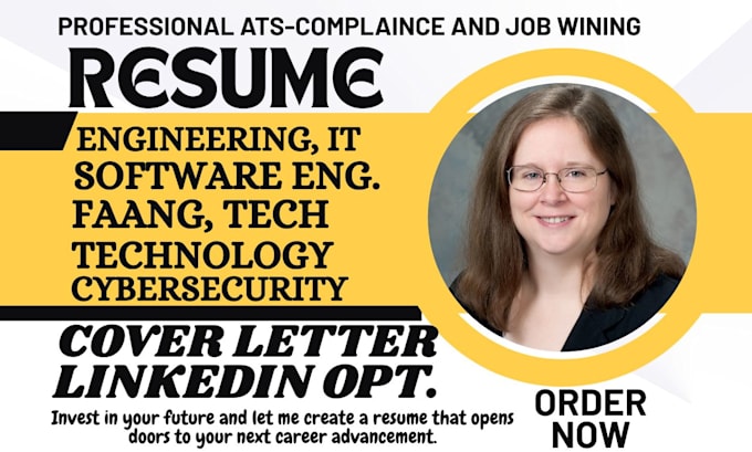 Write executive engineering, software engineer, it, tech sales, faang ...