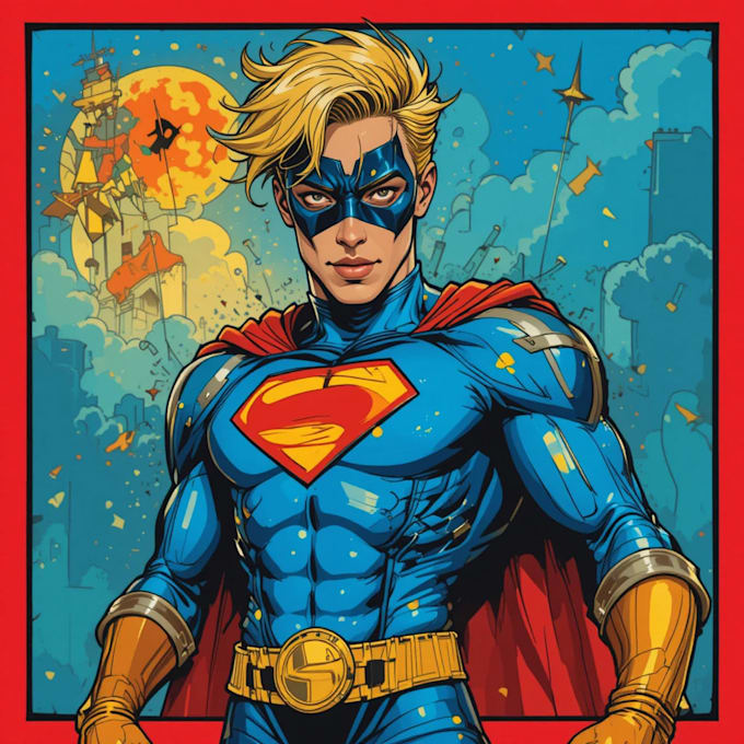 Draw you as an amazing superhero by Chrisioscd | Fiverr