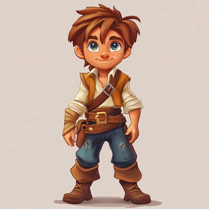 Fantasy character art ,2d game character art in unique style by ...