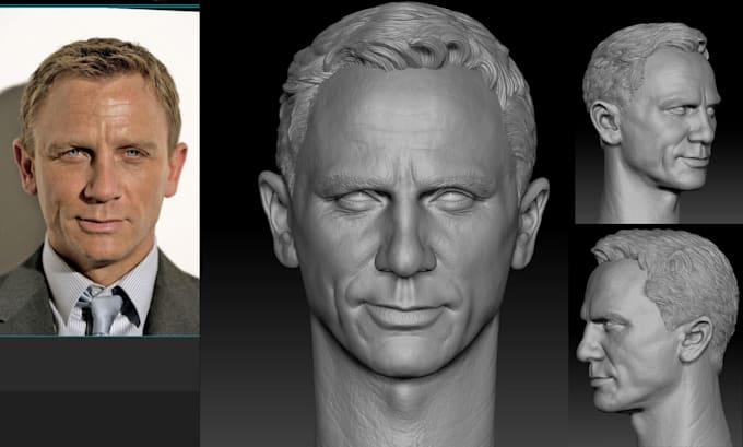 Design 2d to 3d head face 3d portrait full body model picture for 3d ...