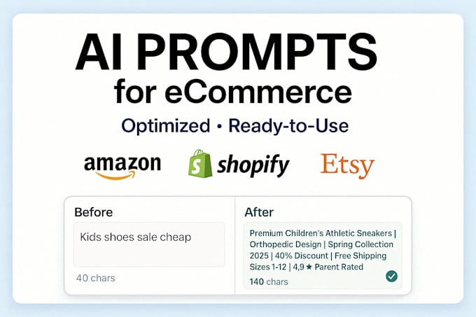 Write ai prompts for amazon and shopify product titles and ads by Jzba ...