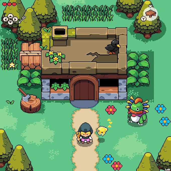 Do top down pixel art tileset, 2d rpg game tile map, pixel background ...