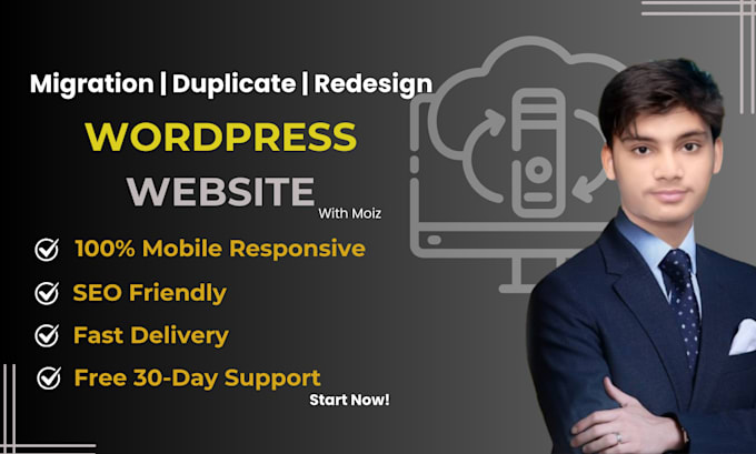 Clone, redesign, restore or migrate wordpress website by Buildwithmoiz | Fiverr