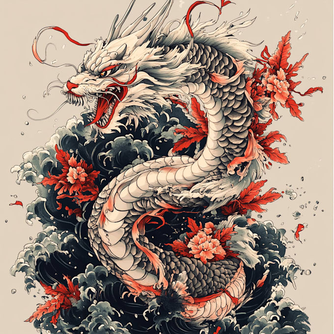 Draw a japanese or oriental tattoo design for you by Socshend | Fiverr