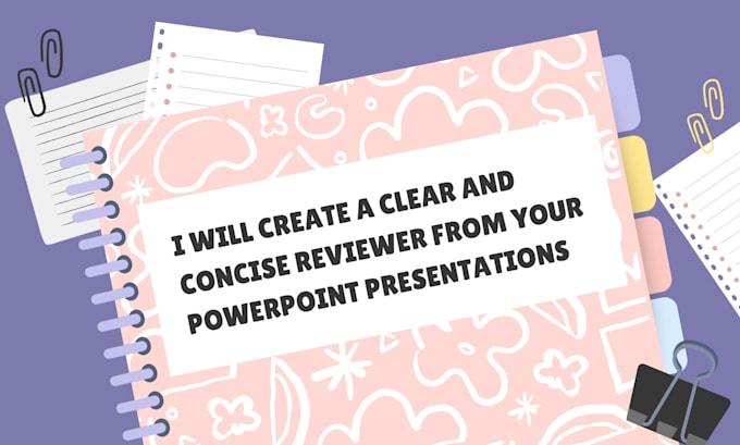 Create a reviewer from your powerpoint presentations by Cienova | Fiverr