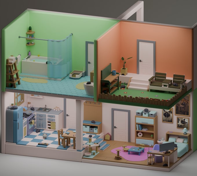 Create 3d models using blender and substance painter by Hanna_niadz | Fiverr