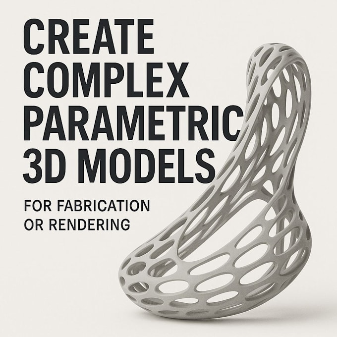 Model complex parametric 3d object for fabrication or renderings by Zeniden_hugo | Fiverr