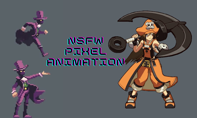 Make nsfw pixel art character pixel art animation for rpg video game ...