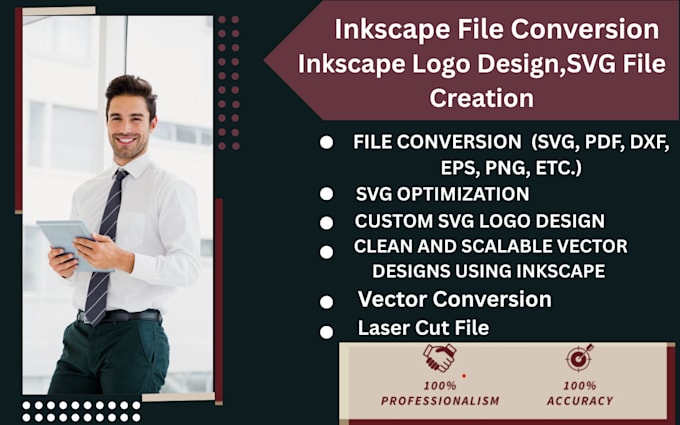 Do inkscape file conversion, svg optimization, logo design, svg file creation by Copelandramond ...