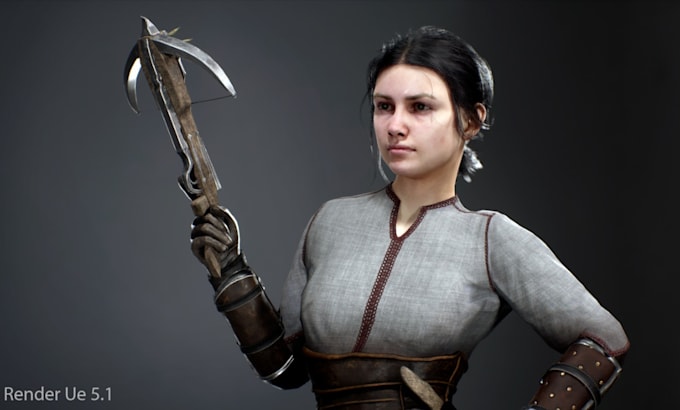 Model 3d ue5 realistic character render,game character,texture ...