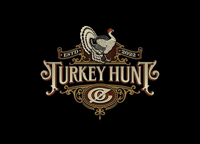 Design vintage turkey hunt logo by Ervin_bahringer | Fiverr