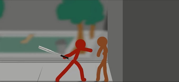 Create a stickman animation, stick figure, stickman fighting animation ...