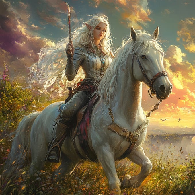 Paint your dark fantasy dnd character illustration by Lozho22 | Fiverr