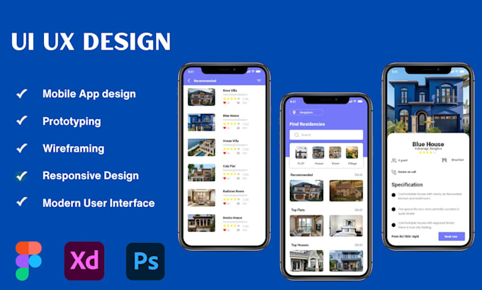 Design mobile app ui ux design in adobe xd by Shumaila35 | Fiverr