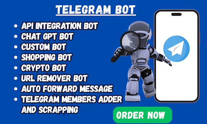 Develop custom telegram bot using python programming language by Saha_dev | Fiverr