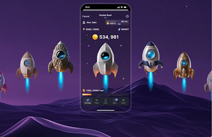 T2e telegram game,tap2earn ton game,web mini game,ton gamefi dapp,tap to earn by Smith_sx | Fiverr