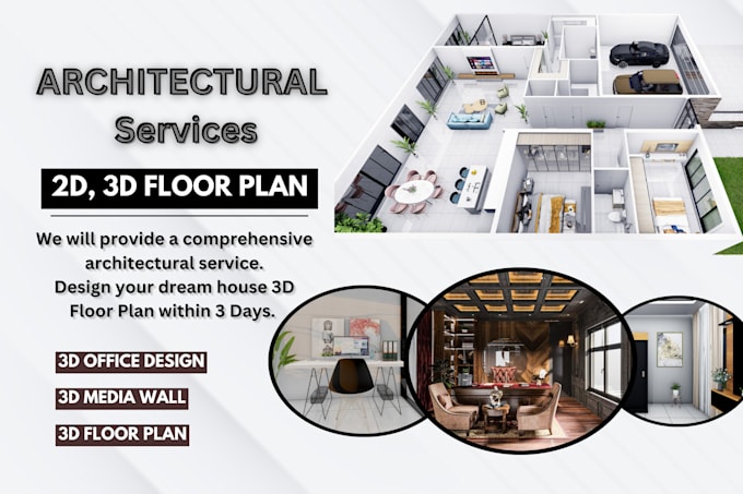 Do architectural 3d floor plan and interior design with realistic 3d rendering by Hashim1727 ...