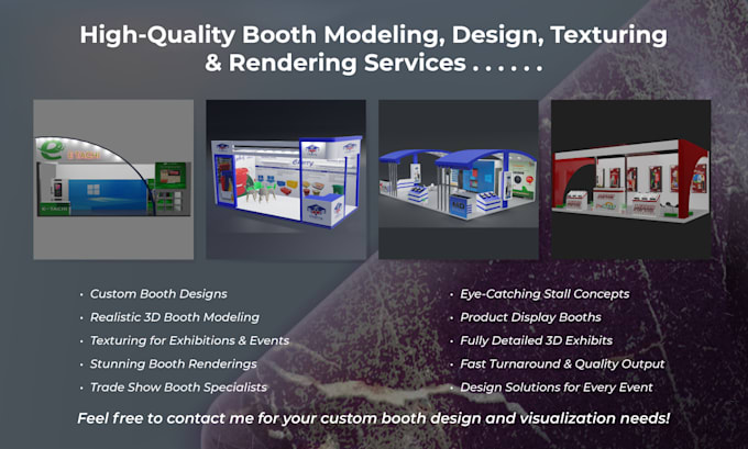 Create professional booth and exhibition stand design or kiosk by A ...
