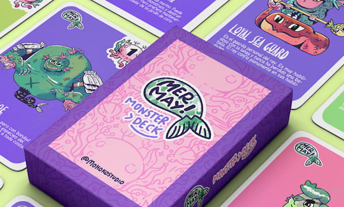 Design card game, card box, flash card, board game, card box mockup by ...