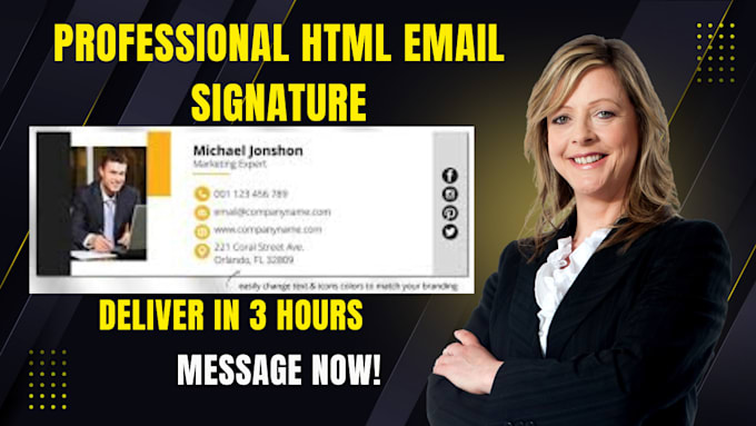 Create html email signature, clickable email signature, html signature ...
