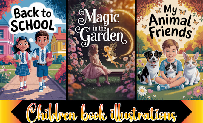 Create magical children book illustrations with fairies and fantasy ...