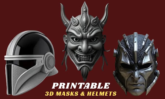 Sculpt cosplay 3d mask 3d helmet printable mask halloween mask for 3d ...