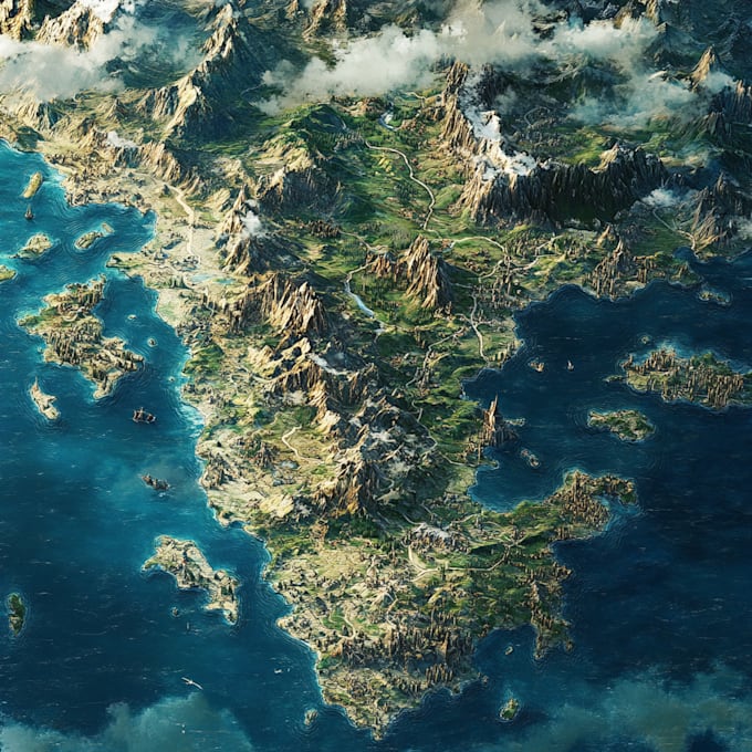 Draw a high quality fantasy map by Harrietay58 | Fiverr