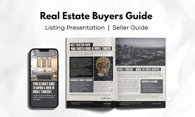 Design seller guide, buyer guide and real estate listing presentation ...