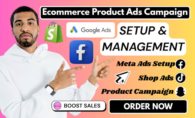 Setup pinterest facebook google ads social media marketing ads campaign manager by ...