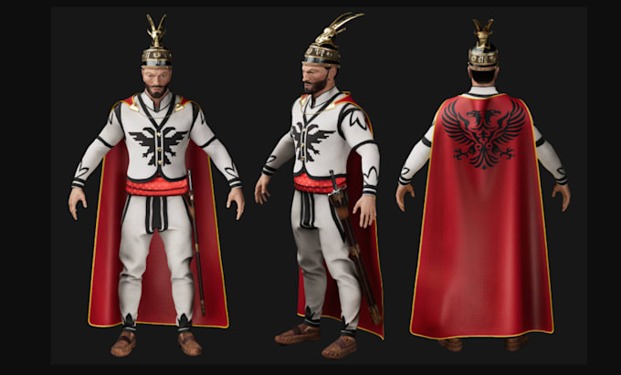 Retopologize and craft high poly game character ready with baked ...