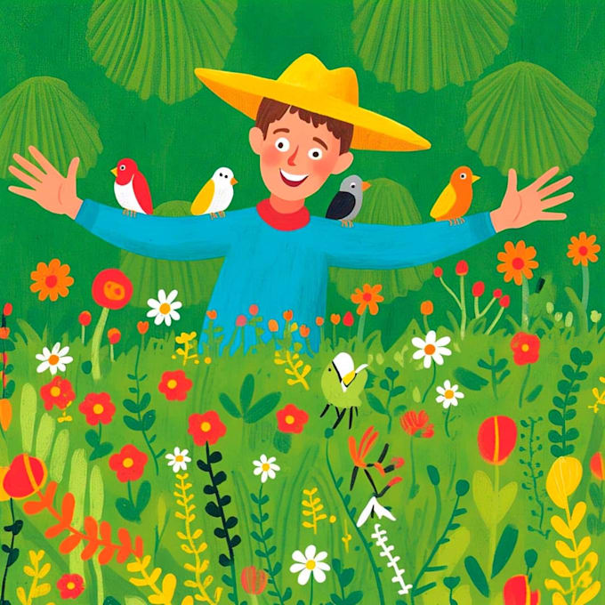 Do children boo illustration for kids by Roseliasnow | Fiverr