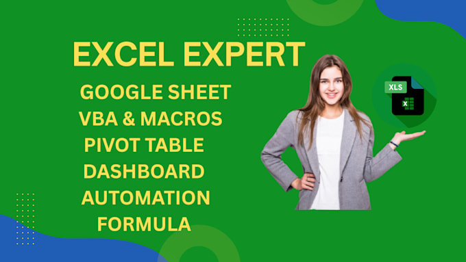 Do excel spreadsheet, excel formulas, automation, vba, pivot tables ...