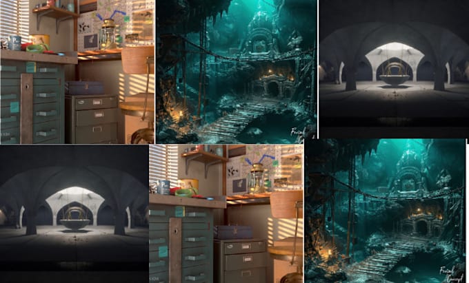 Create 3d game environment, game environment, game background by Harmobi21 | Fiverr