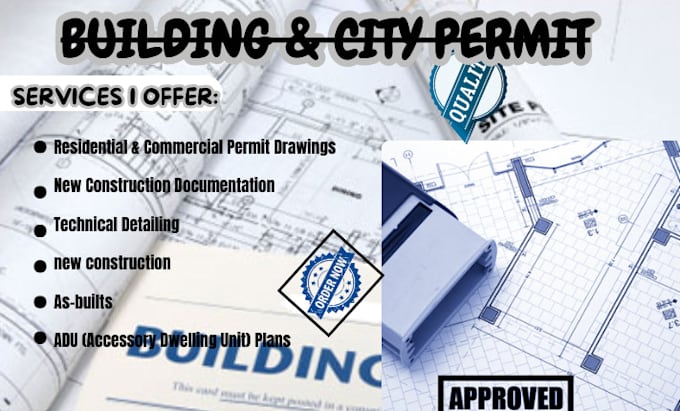 Architecture construction engineer building permit drawing city permit ...