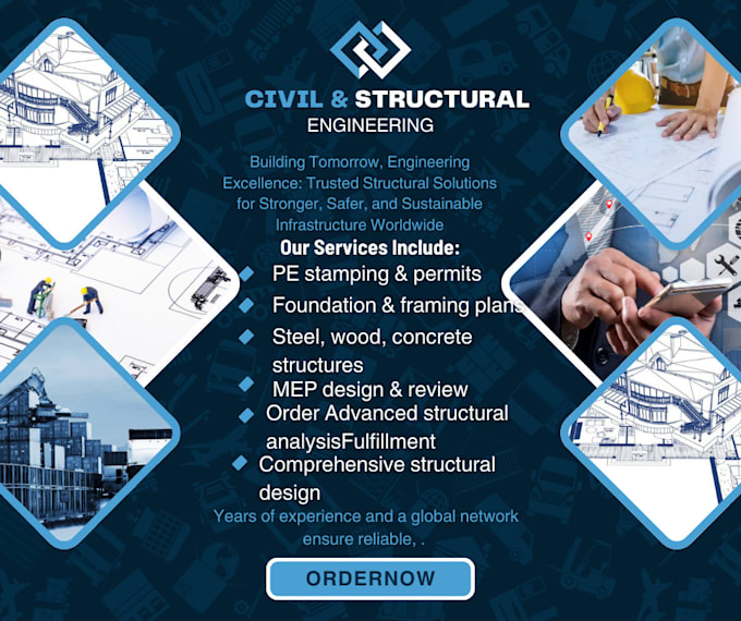 Civil and structural engineer for structural design plans and stamping by Olyxander | Fiverr