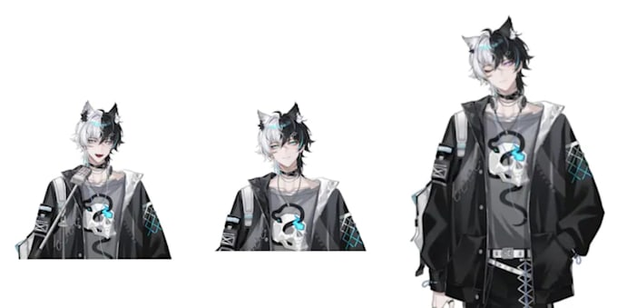 Craft live2d anime vtuber model,rig,vrchat, pngtuber,vroid,oc,kitsune ...