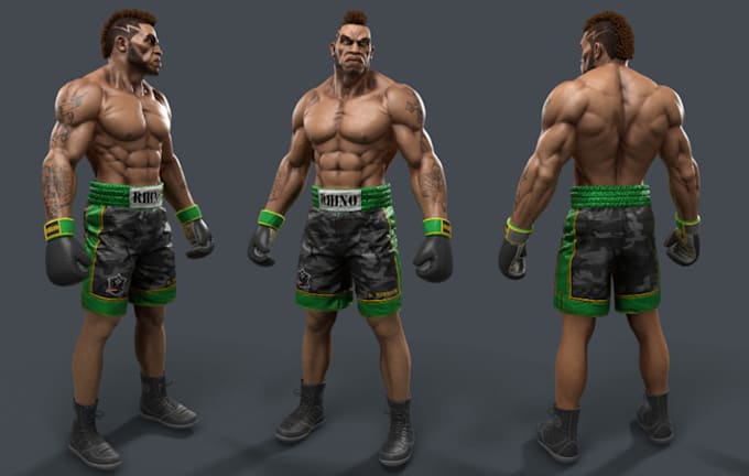 Retopology 3d realistic character for game,ue4 5 game character model ...