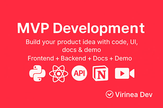 Build a fullstack mvp web app with demo and docs by Developer7five | Fiverr